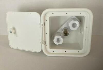 Phoenix PF247201 White Hot & Cold Spray Port Outlet Box Hatch Camper ...