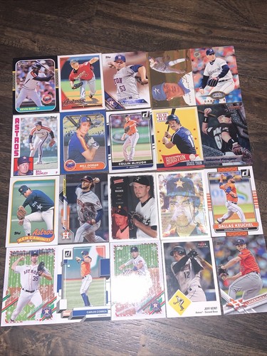 HOUSTON ASTROS CARD LOT (100) No Duplicates Verlander Altuve Biggio ...