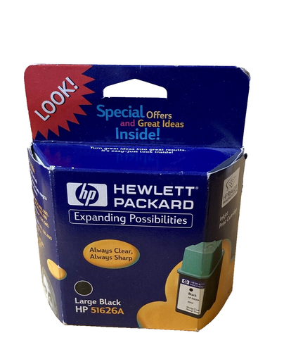 HP Hewlett Packard Large Black 51626A Inkjet Print Cartridge Expired ...