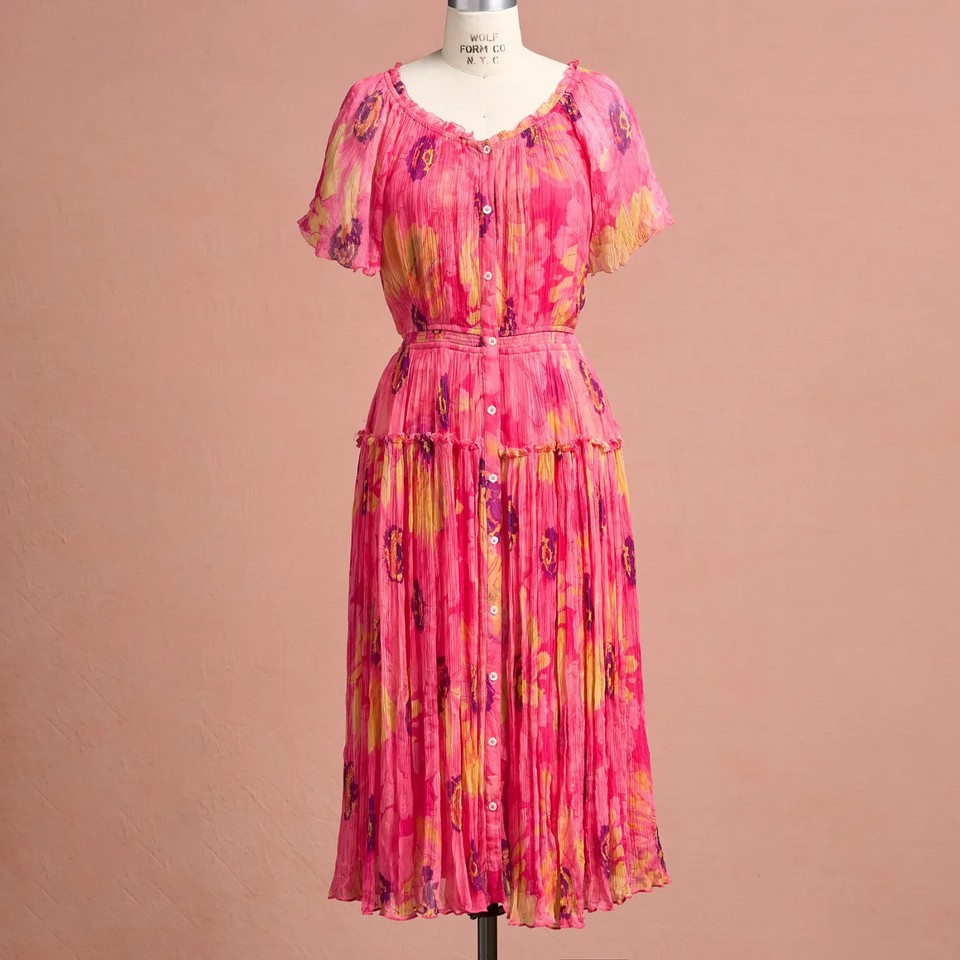 Sundance hot pink Cressida lined dress XL to XXL NIP $168 | eBay