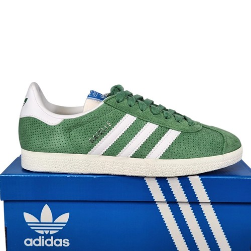 Men's 10 M- adidas Gazelle Suede - Green / Cloud White - Low Sneakers ...