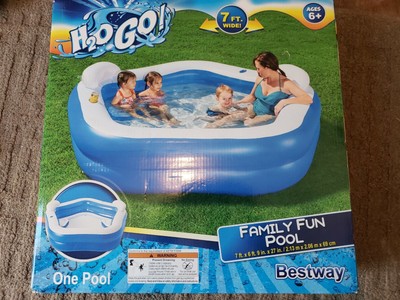 Bestway H2O Go! Family Fun Inflatable Pool 7ft Wide (7 Ft X 6ft 9 in X ...