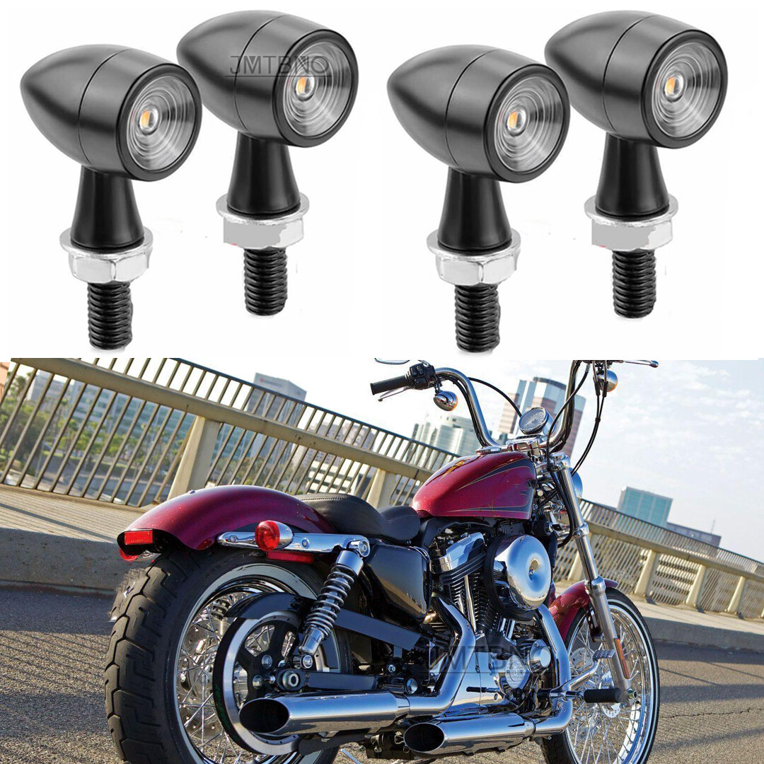 4x Motorcycle LED Mini Turn Signal Lights For Harley Sportster XL 1200 ...