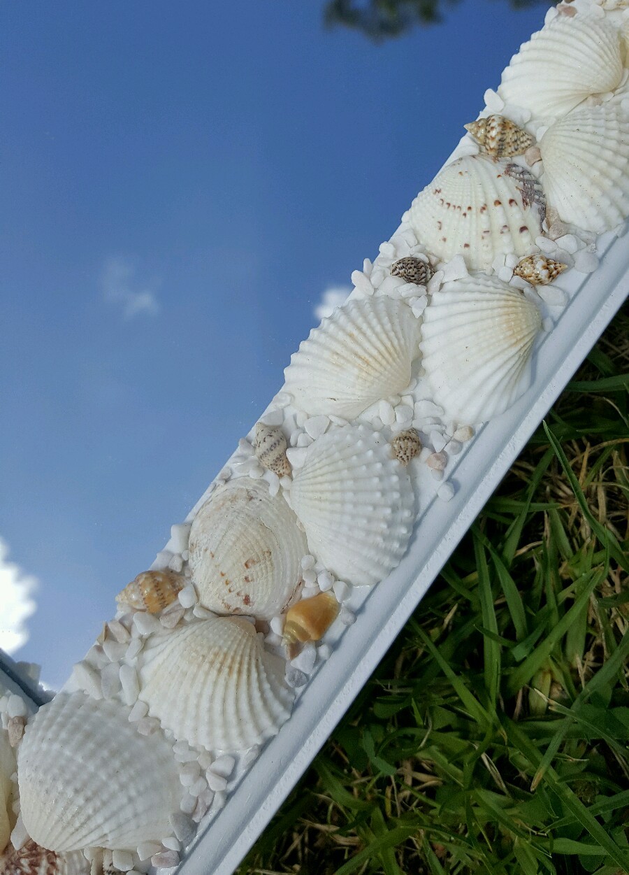 Rectangular shell mirror - RRP $89.95 home decor / wall art / beach ...