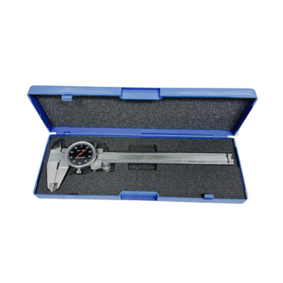 Black Face 0-6" stainless Steel Dial Caliper Shock Proof 0.001 ...