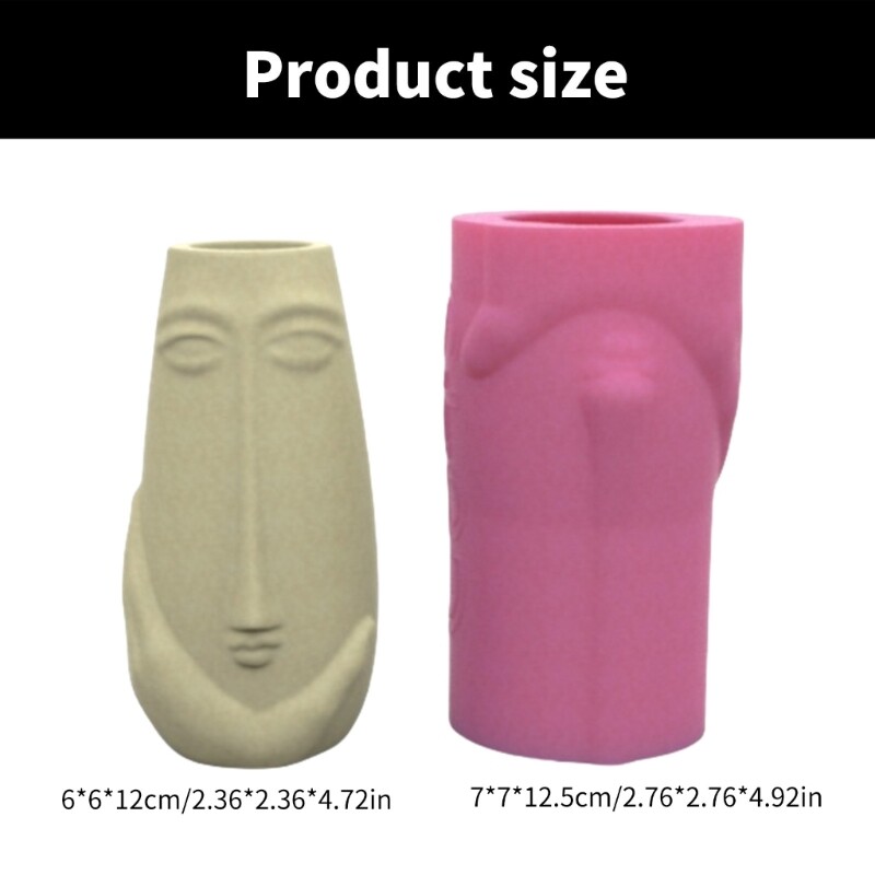 Flowerpot Moulds Vase Molds Human Face Shape Flowerpot Molds Epoxy ...