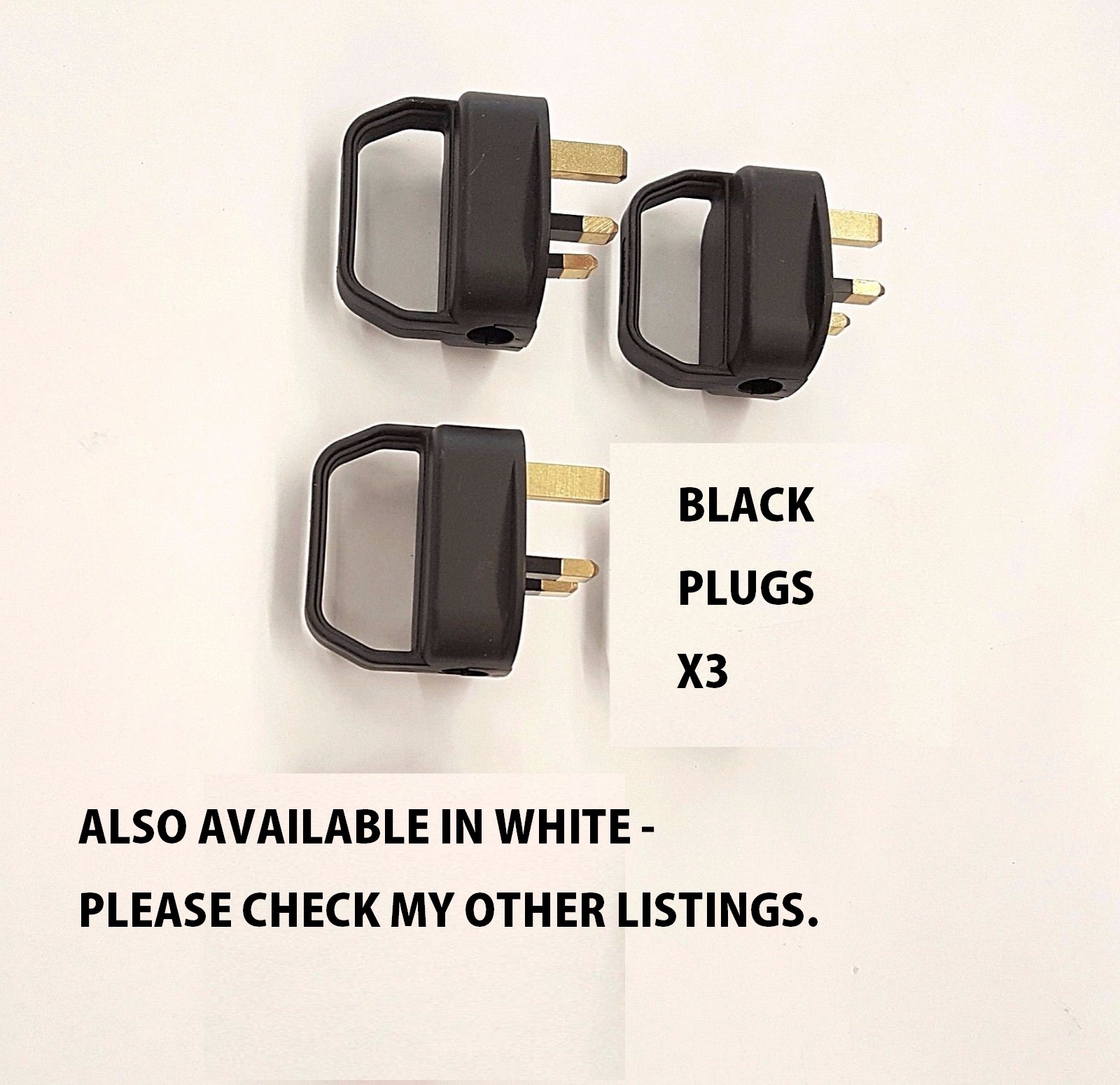 3x BLACK Easy Pull 13A Plugs Handle Arthritis Mobility Disability Aid ...