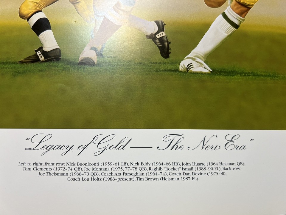 Notre Dame Fighting Irish Legacy Of Gold New And Old Era Large Prints ...