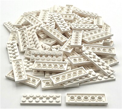Lego 100 New White Technic Plates 2 x 6 Stud with 5 Holes Pieces Parts ...