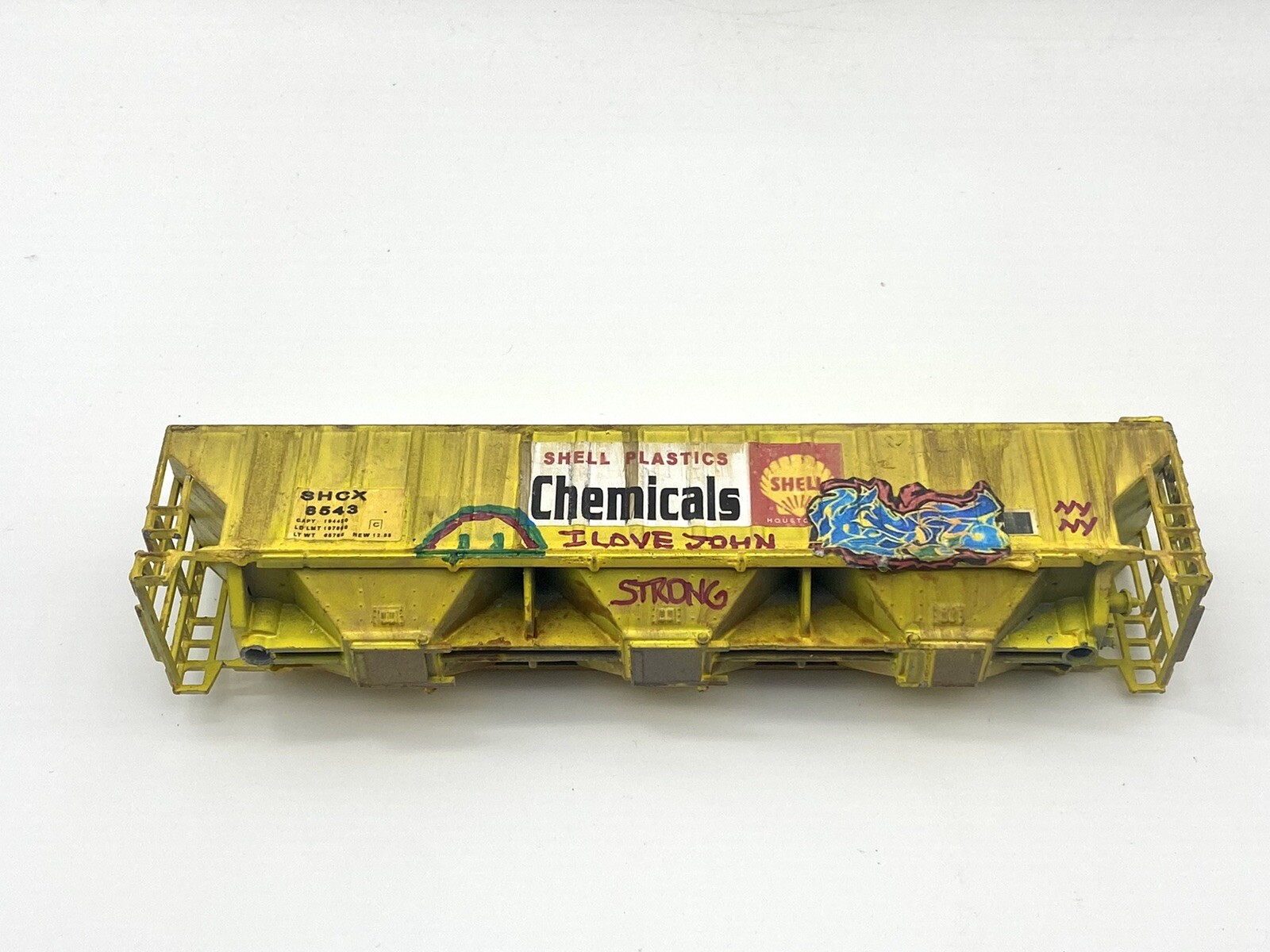 Custom Weathered Shell Plastics Chemicals Covered Hopper Car SHELL Only ...