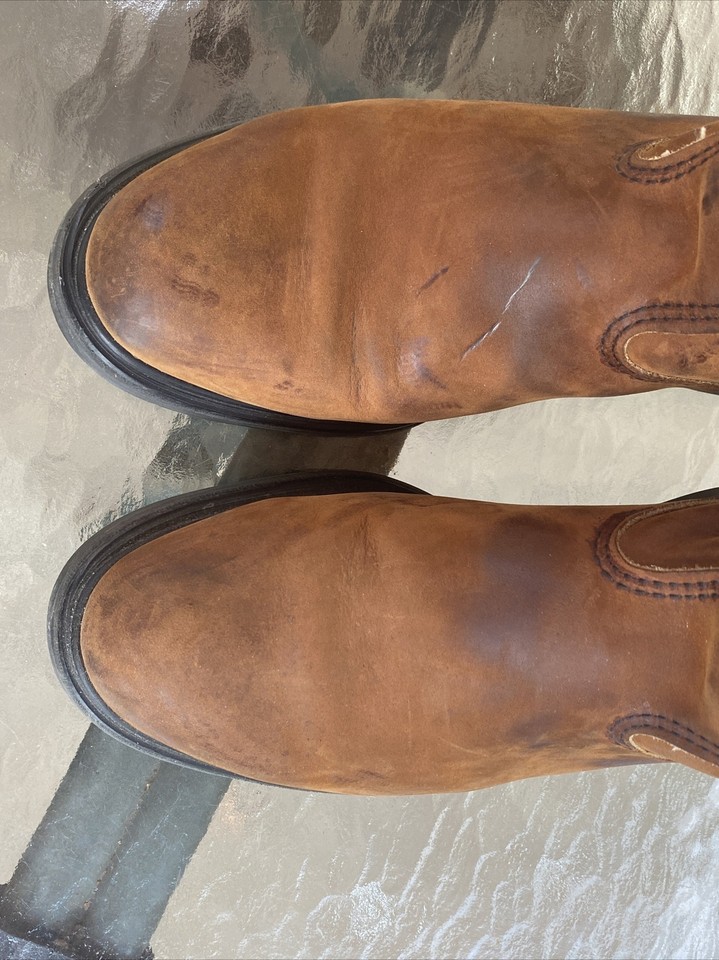 Red Wing 1105 Pecos Brown Leather Work Cowboy Oil Resistant Boots Mens ...