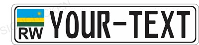 RWANDA, EURO TAG, BMW, European style License Plate, ANY TEXT | eBay