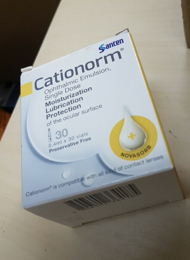 2 boîtes Cationorm Ophtalmic Emulsion 30's X 0.4ml Flacon Eye Drops DHL ...