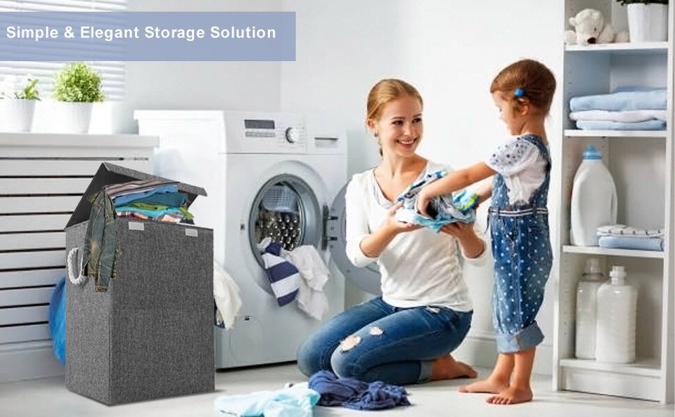 Laundry Hamper Bin Bag Basket Clothes Wash Washing Toy Storage Strong ...