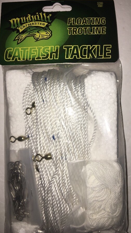 Mudville Catmaster MDTL-WHI-120 Catfish Tackle Floating Trotline White ...