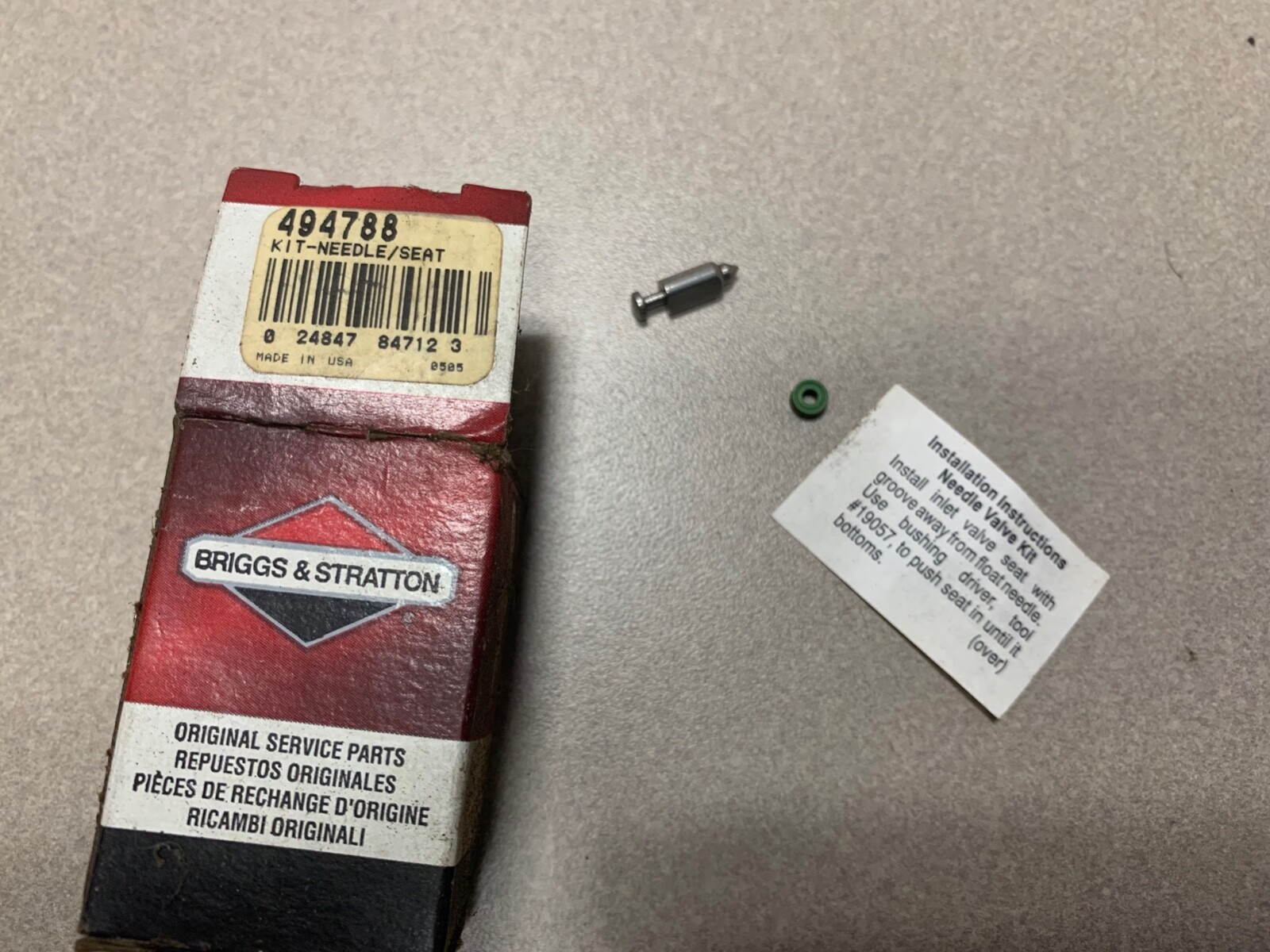 NOS Genuine Briggs & Stratton 494788 Carburetor Float Needle Valve ...