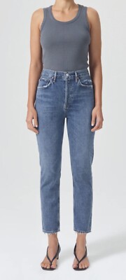 Agolde RILEY HIGH RISE STRAIGHT CROP JEANS Frequency A056C Sz-29 | eBay