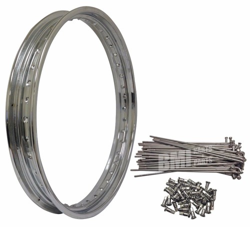 21 X 2.15 Chrome Drop Center Rim w/ 40 Spoke Kit Set Harley-Davidson ...