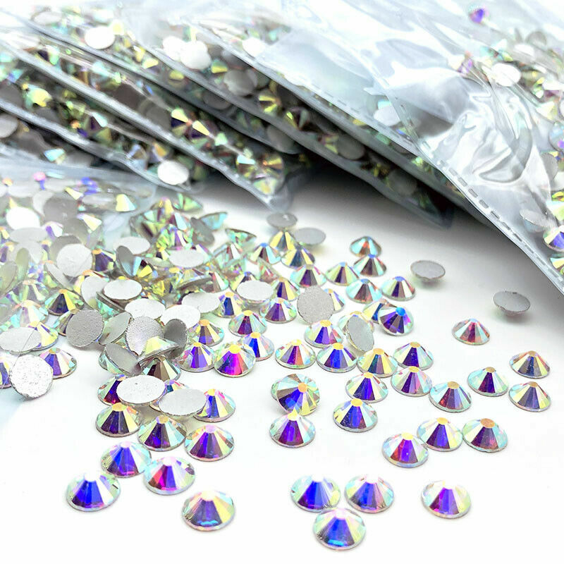 1440 Crystal Rhinestones AB Diamantes Gems Glitter Glass Stones Nail ...