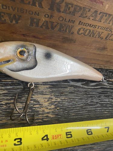 8” Musky Crank Bait Lure Muskie Pike Hand Made Wood Shad Fishing Robert ...