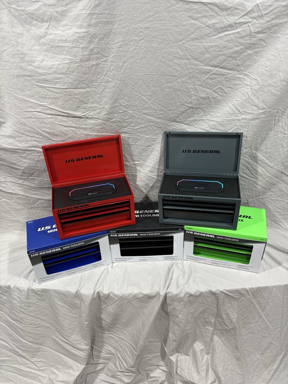 Custom U.S. General Mini Tool Box Bluetooth Speaker With RGB LEDs | eBay