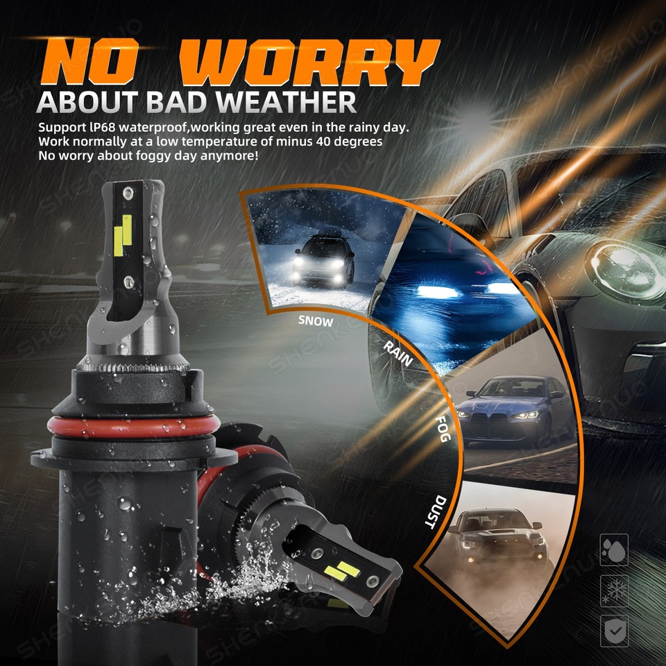 For Chevy Cobalt LT 2.2L 2005-2010 LED Headlight Bulbs 6000K High/Low ...