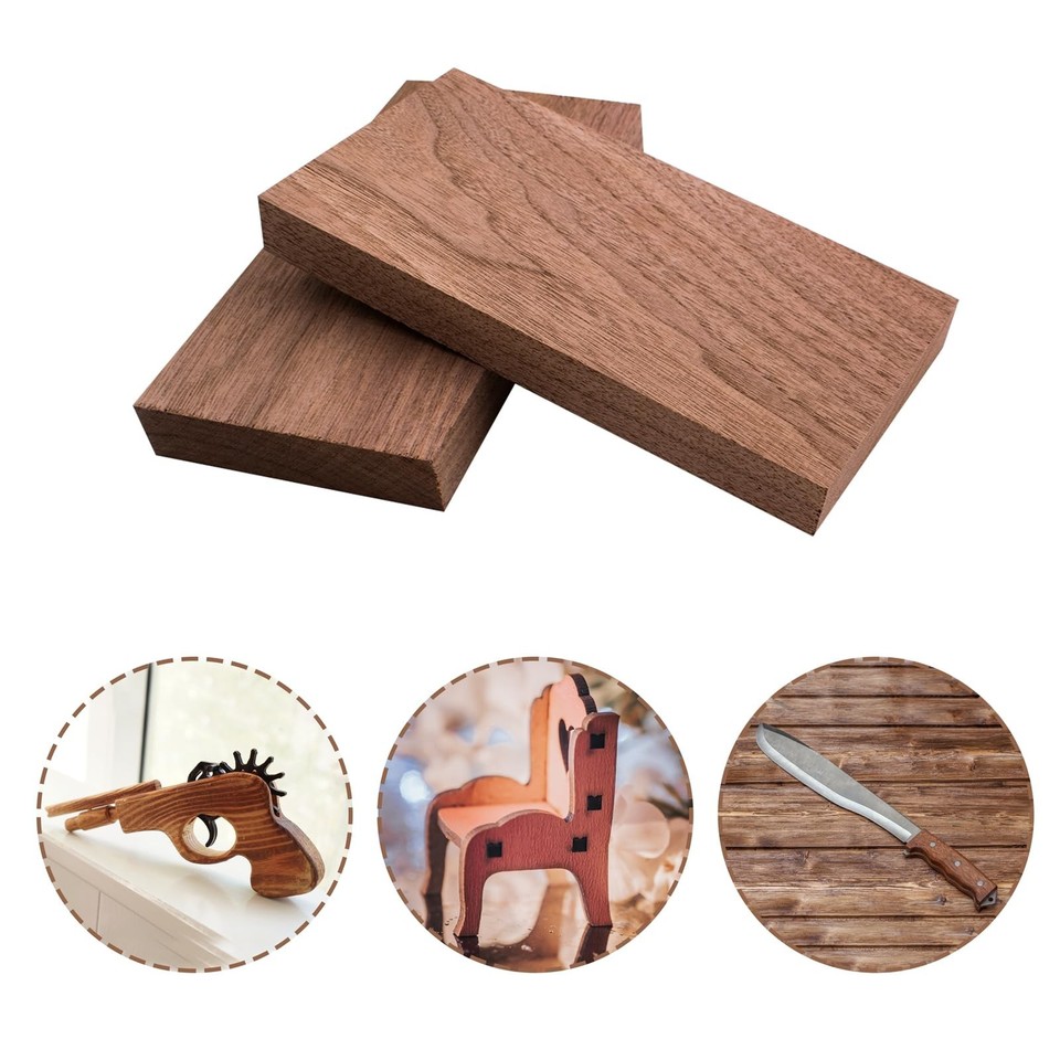 2pcs Walnut Wood Planks Walnut Lumber Unfinished Wood for Crafts Signs ...