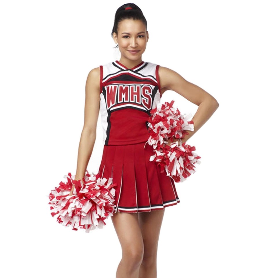 Ladies Glee Cheerleader Costume School Girl Full Outfits Fancy Dress ...