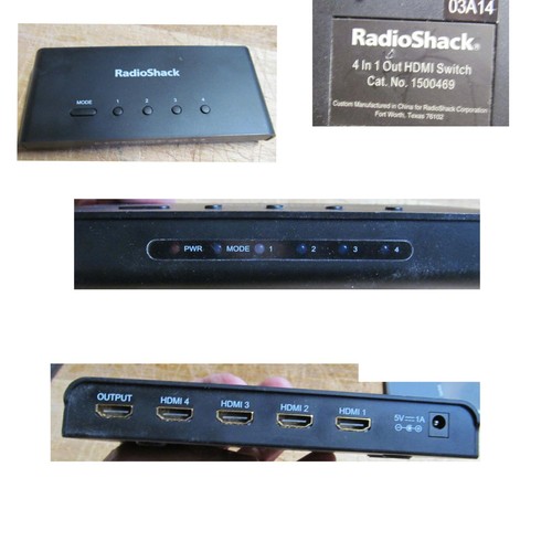 Radio Shack 4 in 1 Out HDMI Switch | eBay