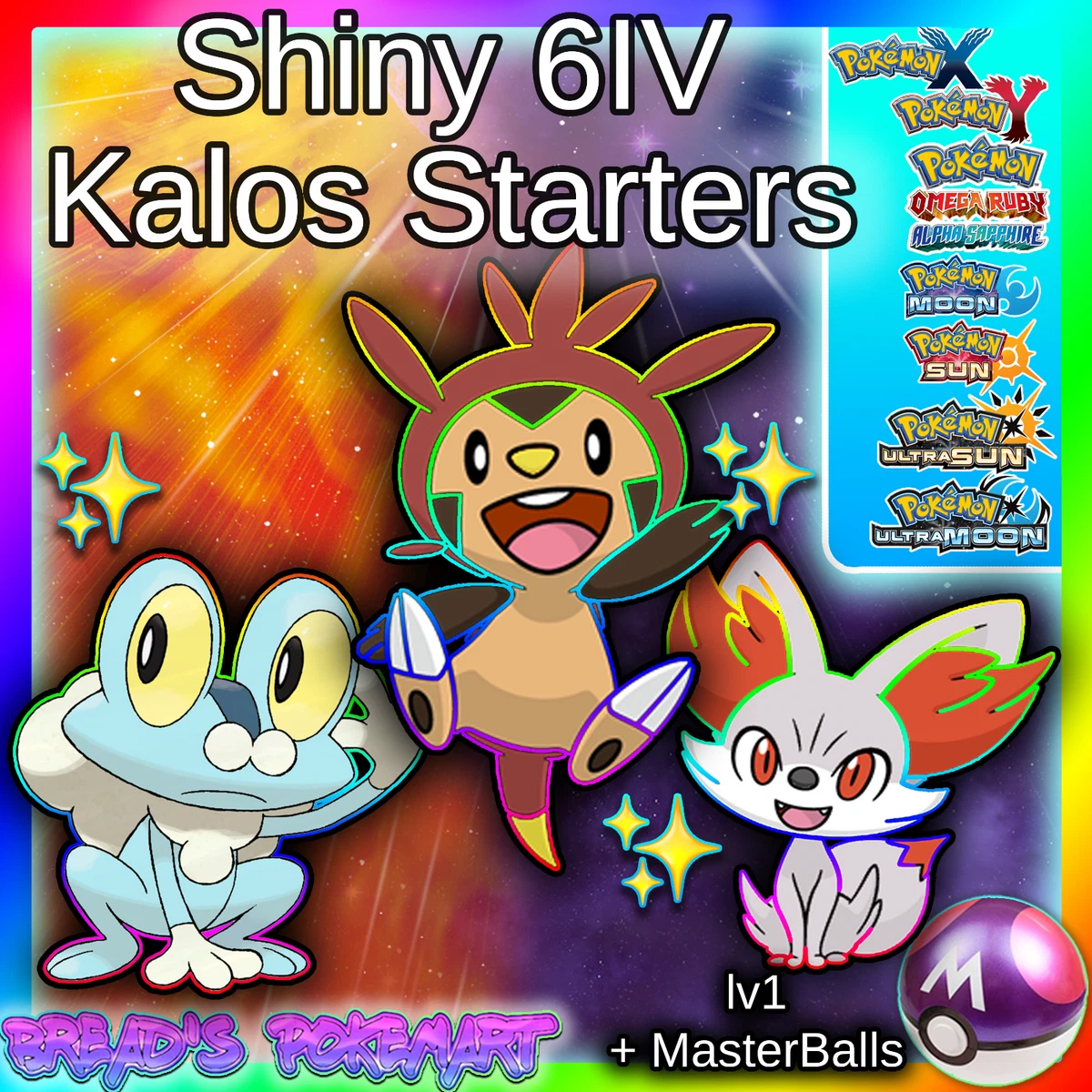 Shiny Kalos Starters