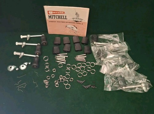 Lot of Mitchell Reel Handles,springs,screws,pamplet,(75pc) | eBay