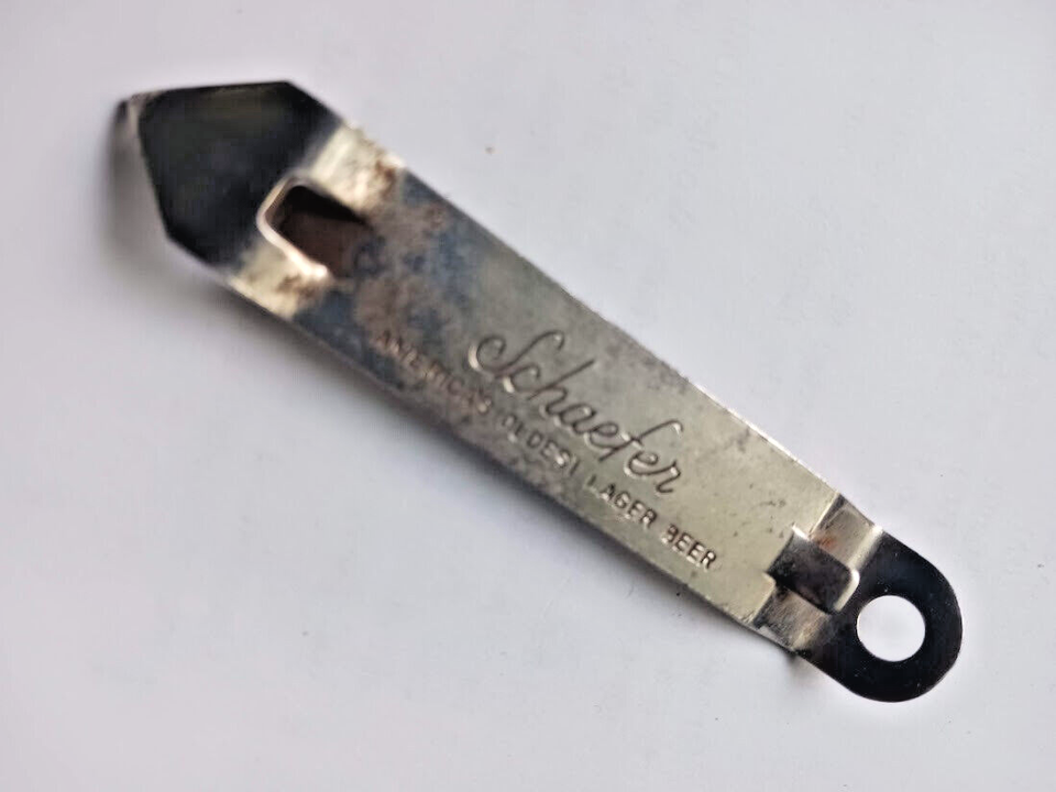 Schaefer lager beer can opener "America's Oldest Lager Beer" Handy ...