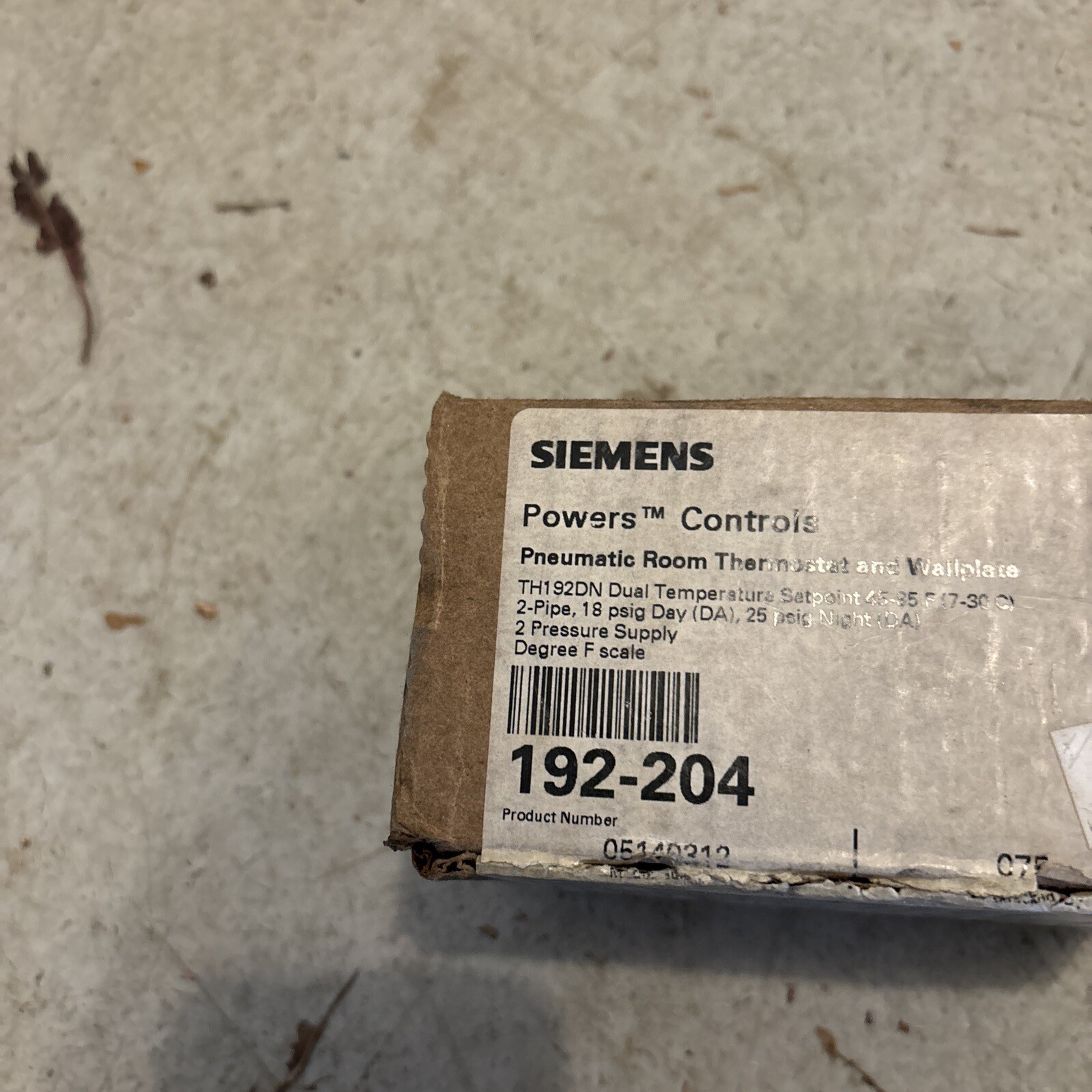 Siemens 192-204 Pneumatic Room Thermostat | eBay