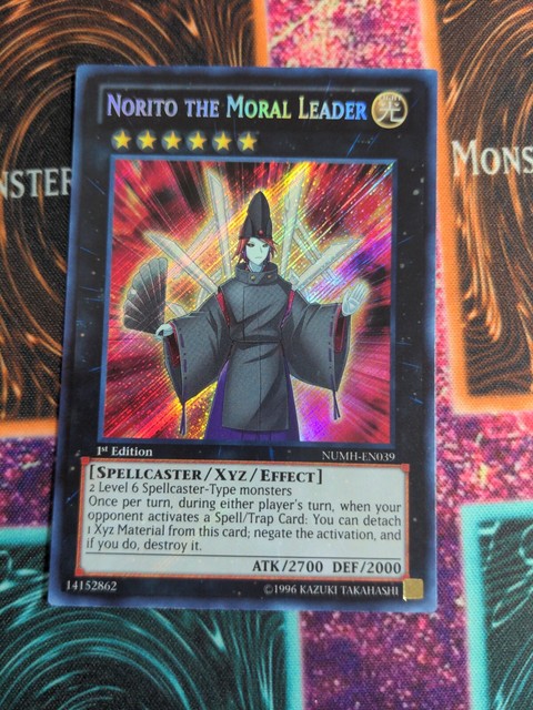 Yu-Gi-Oh! TCG Norito the Moral Leader Number Hunters NUMH-EN039 1st ...