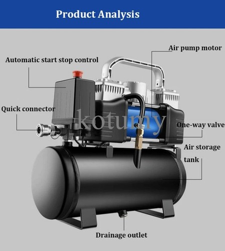 Small Air Compressor 12V 220V Car Tire Inflator Spray Painting Air Pump ...