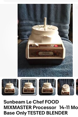 Sunbeam Le Chef FOOD MIXMASTER Processor 14-11 Mo Base Only TESTED ...