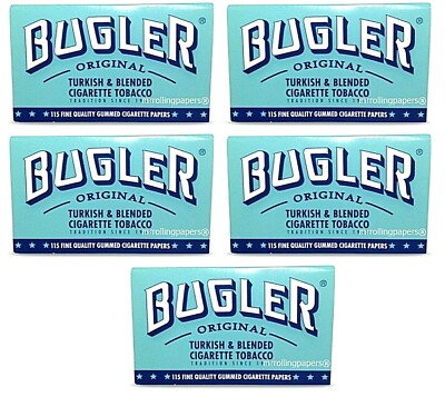 5x Bugler Rolling Papers Single Wide RYO 115 Papers/Pack *USA Shipped ...