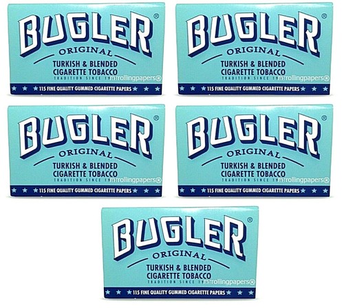5x Bugler Rolling Papers Single Wide RYO 115 Papers/Pack *USA Shipped ...
