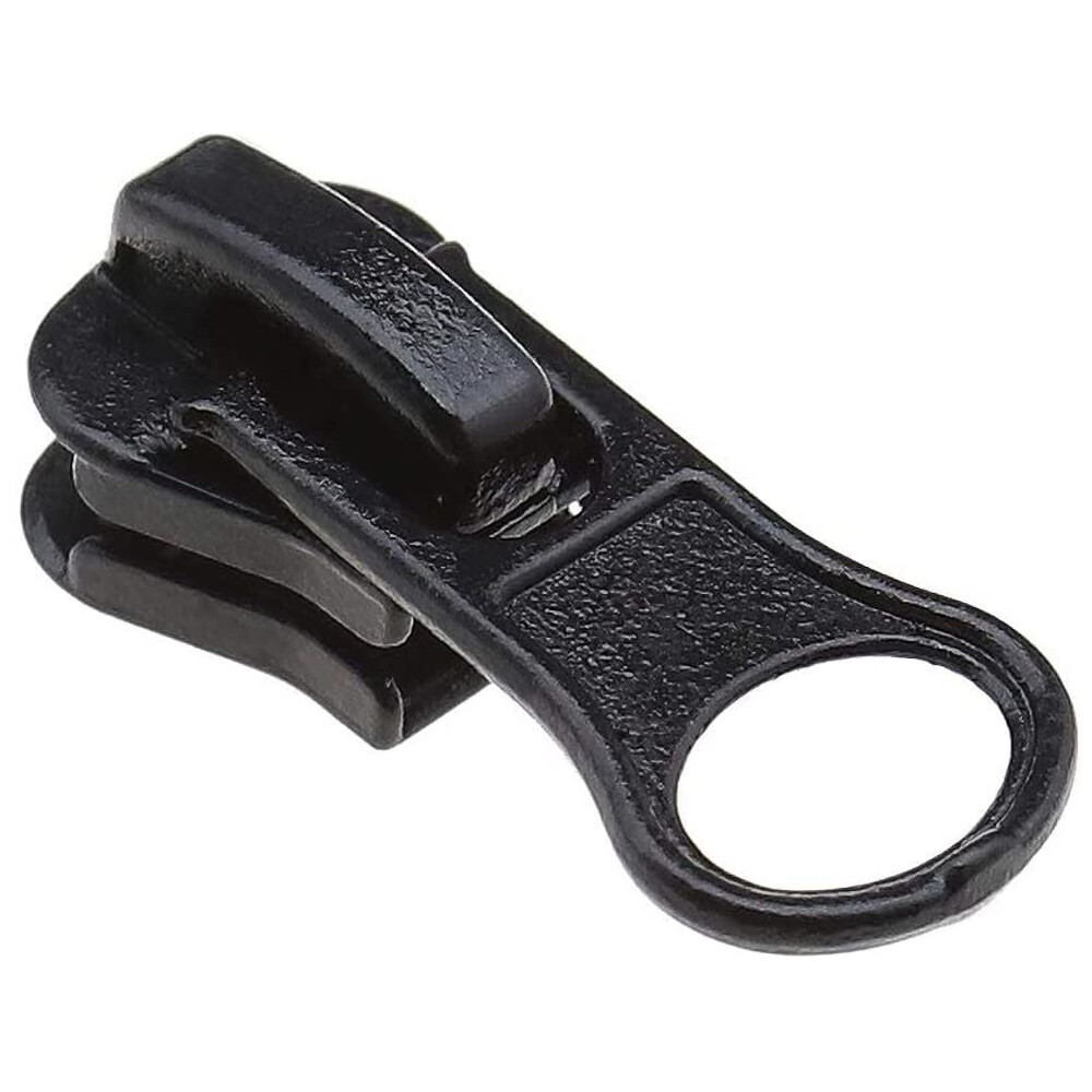 Spare Sliders Pullers for Plastic Chunky Zippers Black Silver Mix Size ...