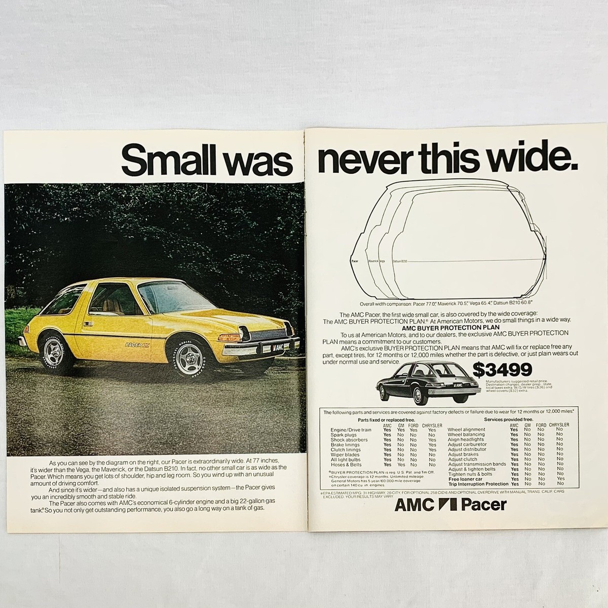 Amc Pacer Advertisement Behind The Pacer | The Online Automotive