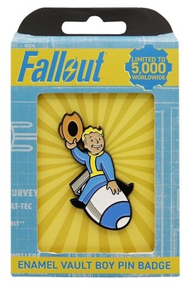 FALLOUT Enamel Vault Boy Riding Bomb Pin Badge Limited Edition 5,000 ...