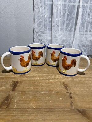 Ganz 3D Chicken Rooster Coffee Tea Mugs Set Of 4 | eBay