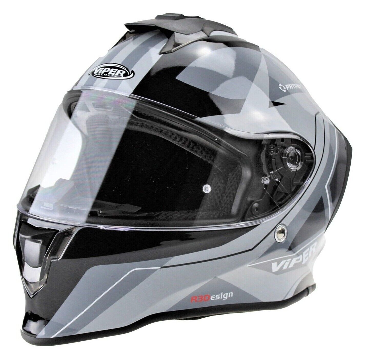 VIPER RS-55 FULL FACE ACU GOLD MOTORCYCLE MOTORBIKE CRASH HELMET ...