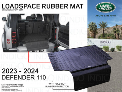 GENUINE FACTORY OEM LAND ROVER RUBBER REAR CARGO MAT DEFENDER 110 ...