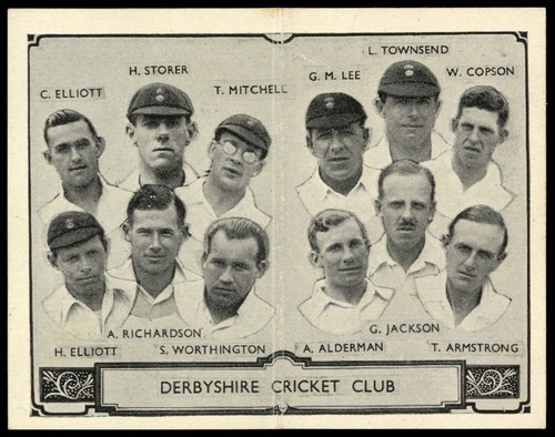 Barratt - 'Cricket Team Folders' (1933) - Derbyshire County C.C. | eBay UK