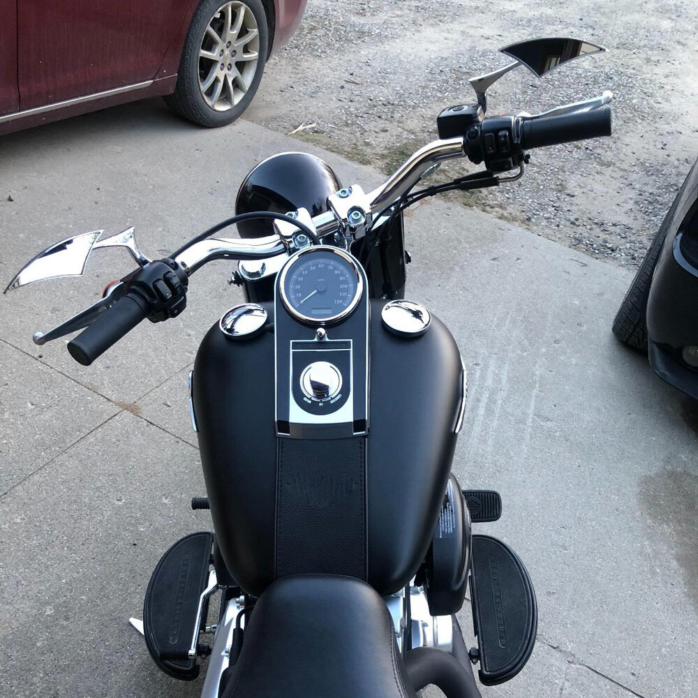 Motorcycle Blade Mirrors Chrome For Harley Davidson Road Glide Custom ...
