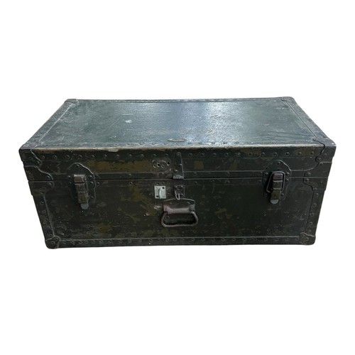 Vintage 1949 US Army Military Foot Locker Trunk Chest Green | eBay