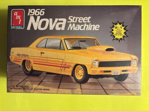 1966 CHEVROLET NOVA STREET MACHINE MODEL KIT AMT ERTL 1/25 SCALE OLD ...