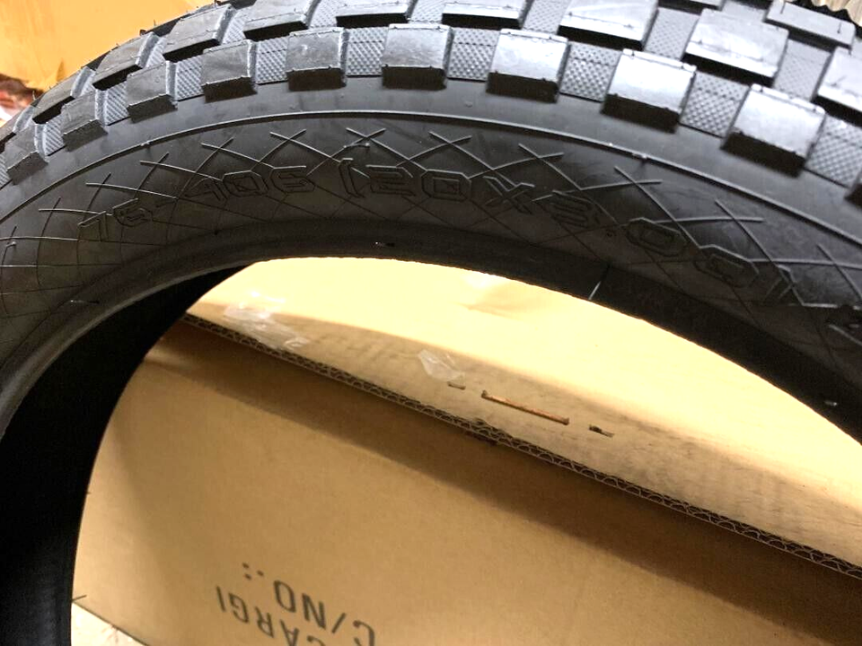 FAT BIG BLOCK TREAD BICYCLE TIRE 20" X 3.0 CRUISER CHOPPER BMX MTB E ...