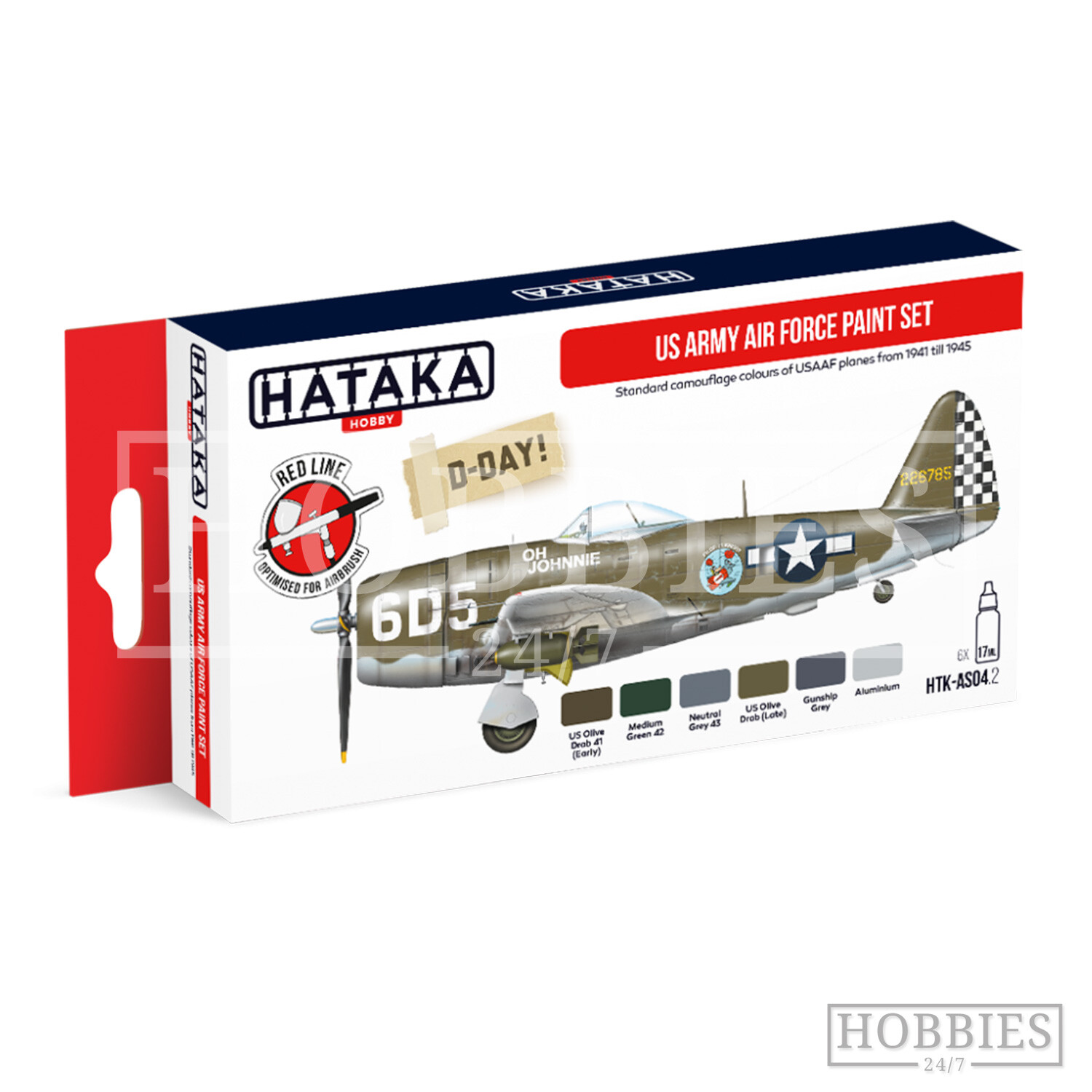Hataka WW2 Plane Acrylic Paint Set Model Aviation Colour Scheme RAF ...